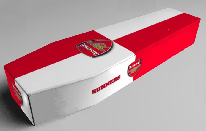 Arsenal FC coffin | Dean Harper Funeral Directors in Walsall